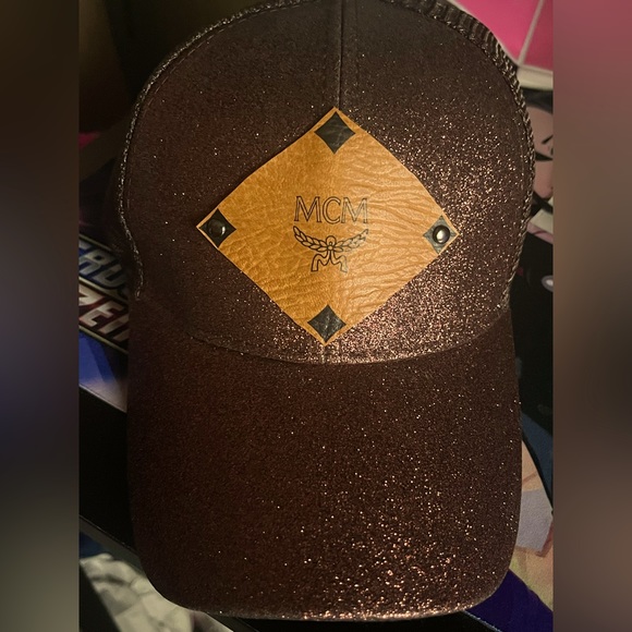 Accessories | Mcm Luxury Upcycled Brown Shimmer Hat Adjustable | Poshmark